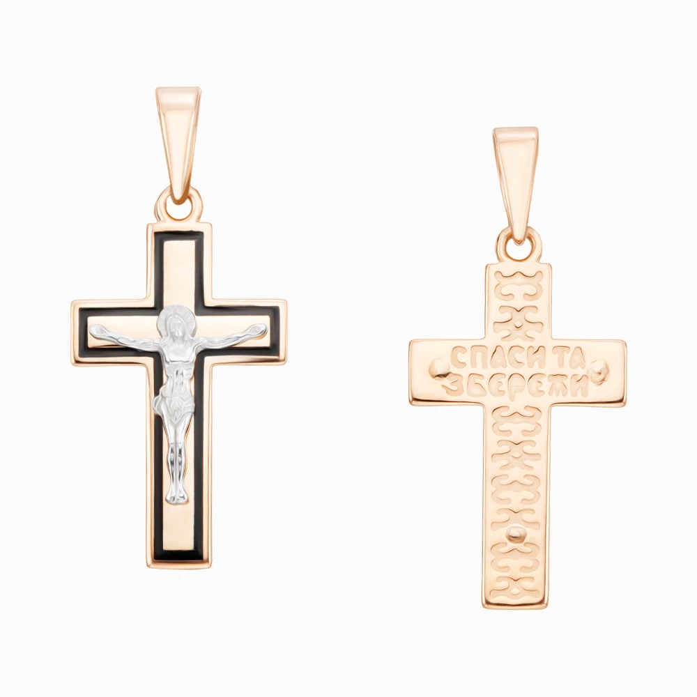 Золотий хрестик з емаллю (арт. 250099Е) ціна - 0 грн, фото - купити в ...